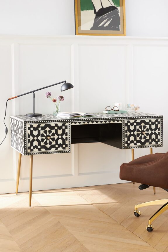 Moroccan Inlay Desk - handmadezz.com