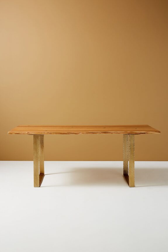 Smoked Oak Dining Table - handmadezz.com