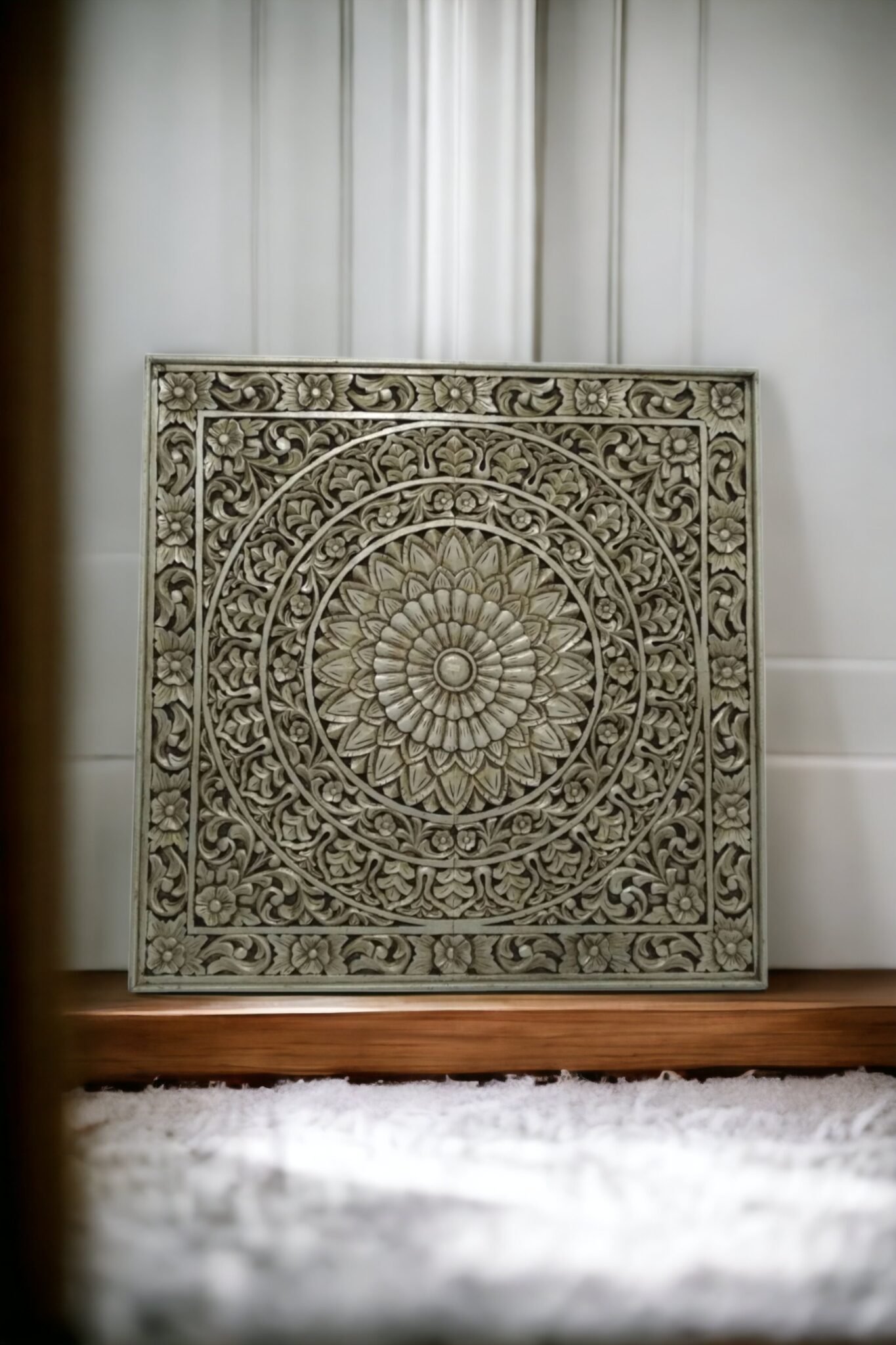 Wooden Hand Carved Wall Panel - handmadezz.com