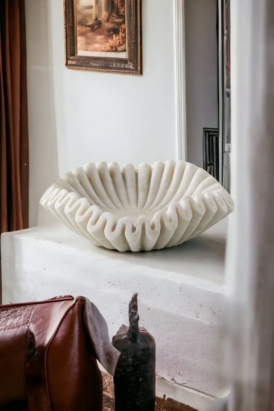 Ruffle Marble Bowl - handmadezz.com