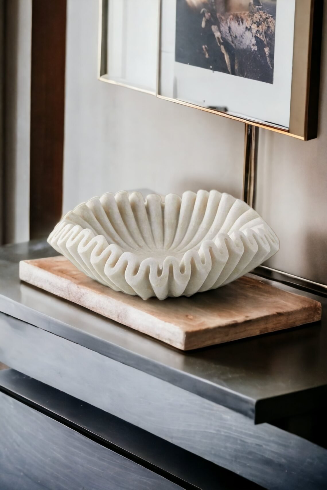 Ruffle Marble Bowl - handmadezz.com